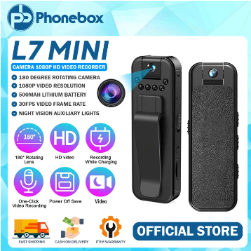 PHONEBOXL7 Mini camera 1080P HD body camera video recorder action ...