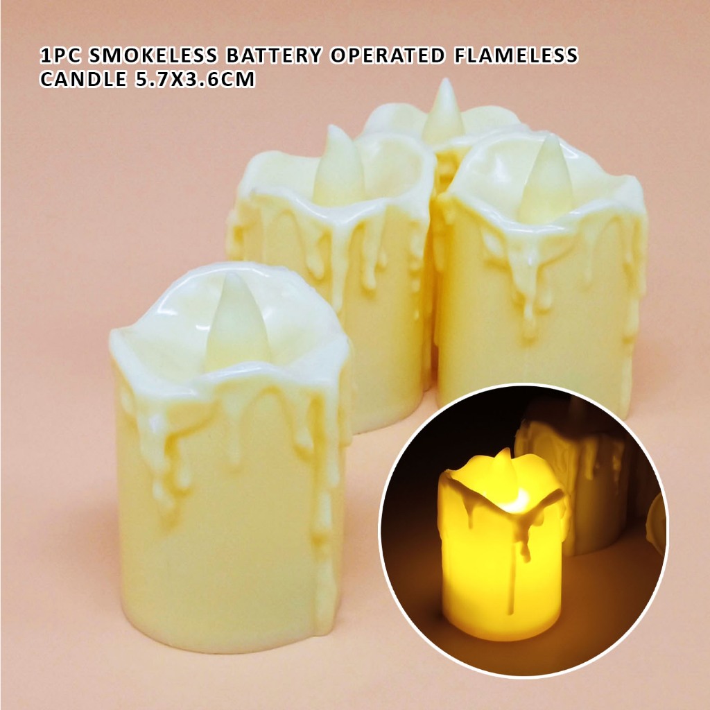 Fea Store 1pc Flameless LED Candle Battery Operated for Home /Candle ...