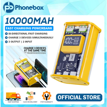 PHONEBOX 10000mAh Transparent Powerbank 66W Super Fast Charging Power ...