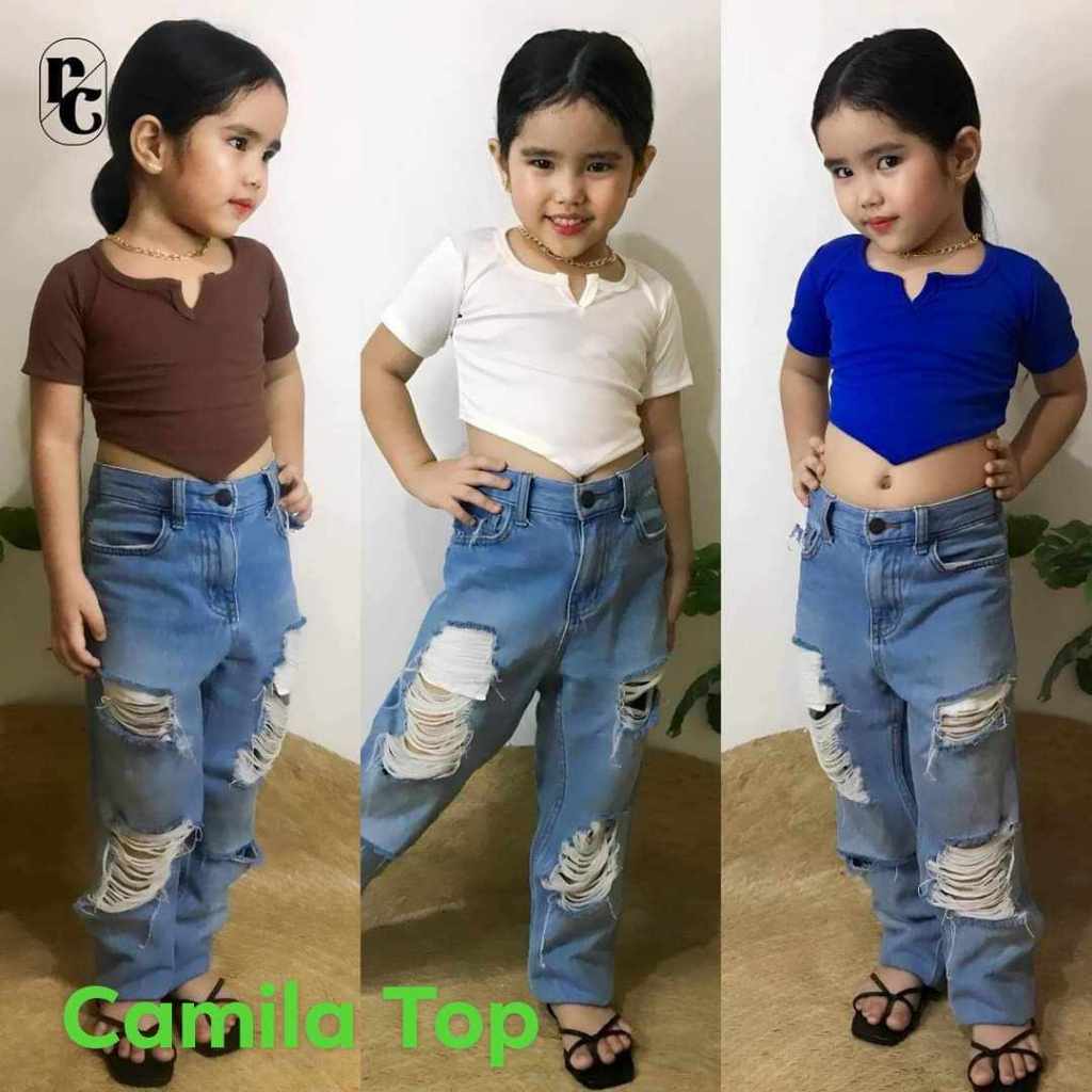 KIDS TRENDING OOTD (tops and terno) | Shopee Philippines