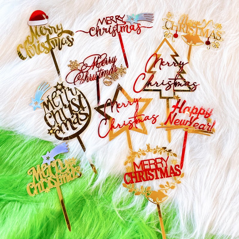 Part 2 Christmas Topper Acrylic Christmas Cake Topper Holiday Topper ...