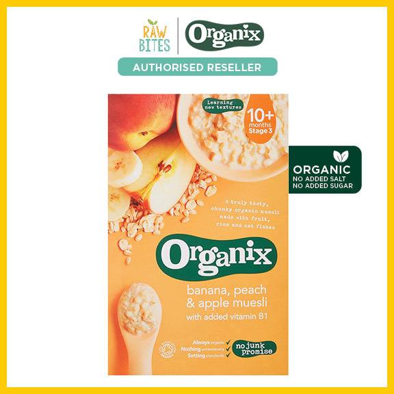 Organix Baby Food Banana, Peach & Apple Muesli 200g [10 mos+] (Organic ...