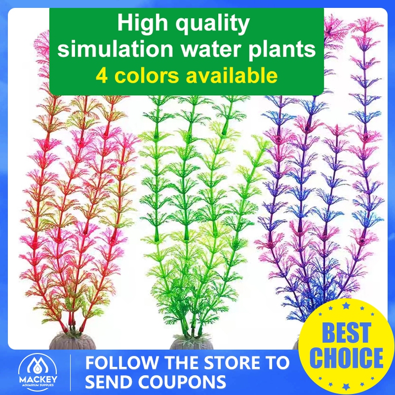 Fish Tank Decoration Simulation Aquatic Plants Plastic Soft Aquatic ...