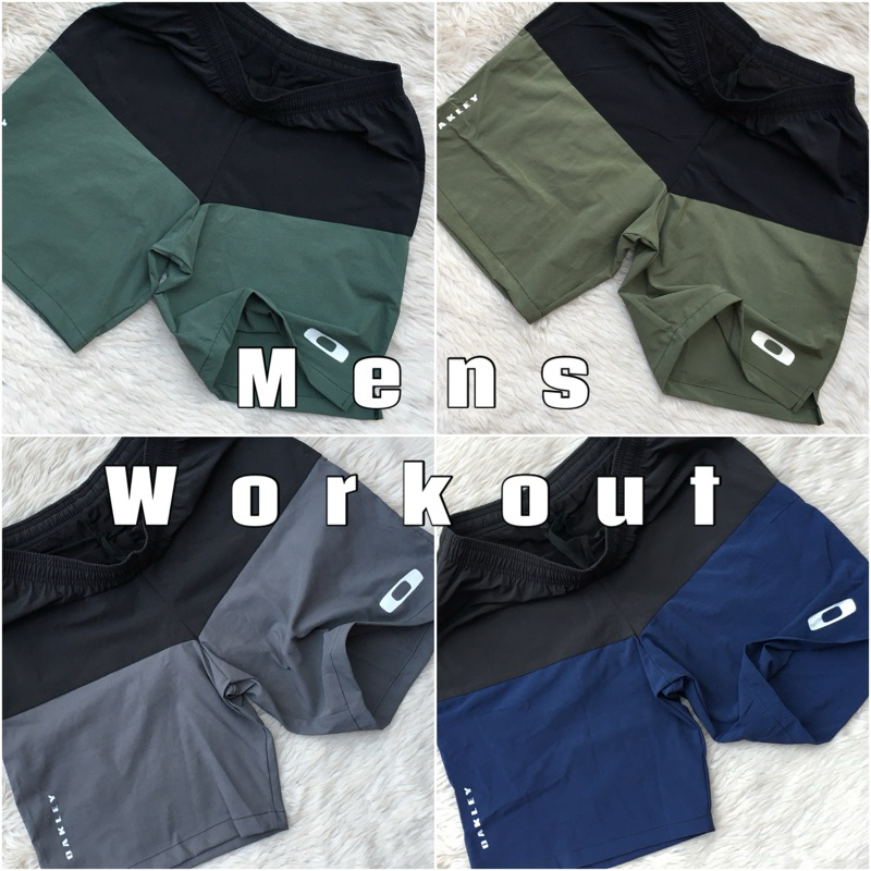 mens workout shorts with inner tights gym running workout tennis male ...