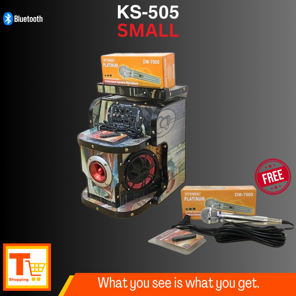 MINI VIDEOKE/KARAOKE BLUETOOTH SPEAKER WITH PLATINUM MICROPHONE AND USB ...