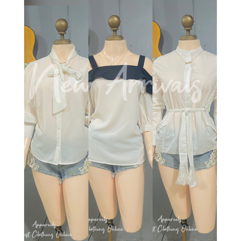 Fashion White Tops Collections Two | Shopee Philippines