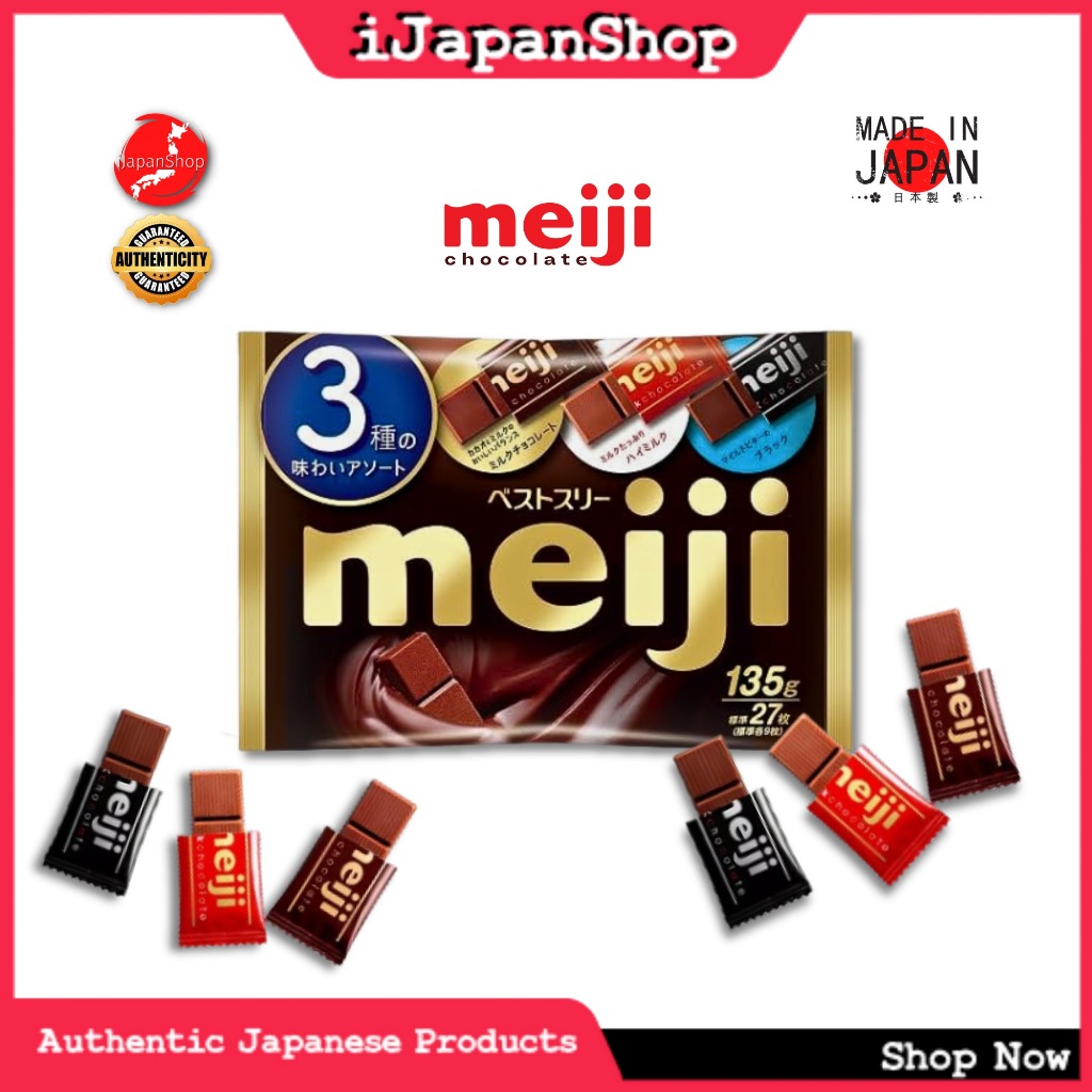 Meiji Best 3 Chocolate 27 pcs/pack 135g /2026 Expiry Date | Shopee ...