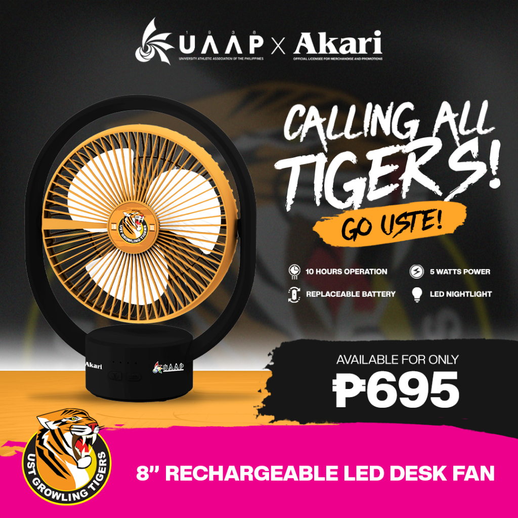 AKARI X UAAP [ UST ] - 8" Rechargeable Elliptical Fan w/ LED | Shopee ...