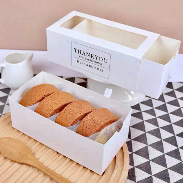 [10 PCS] PASTRY BOX WITH WINDOW | Loaf, Swiss Roll, Pastries, Cake ...