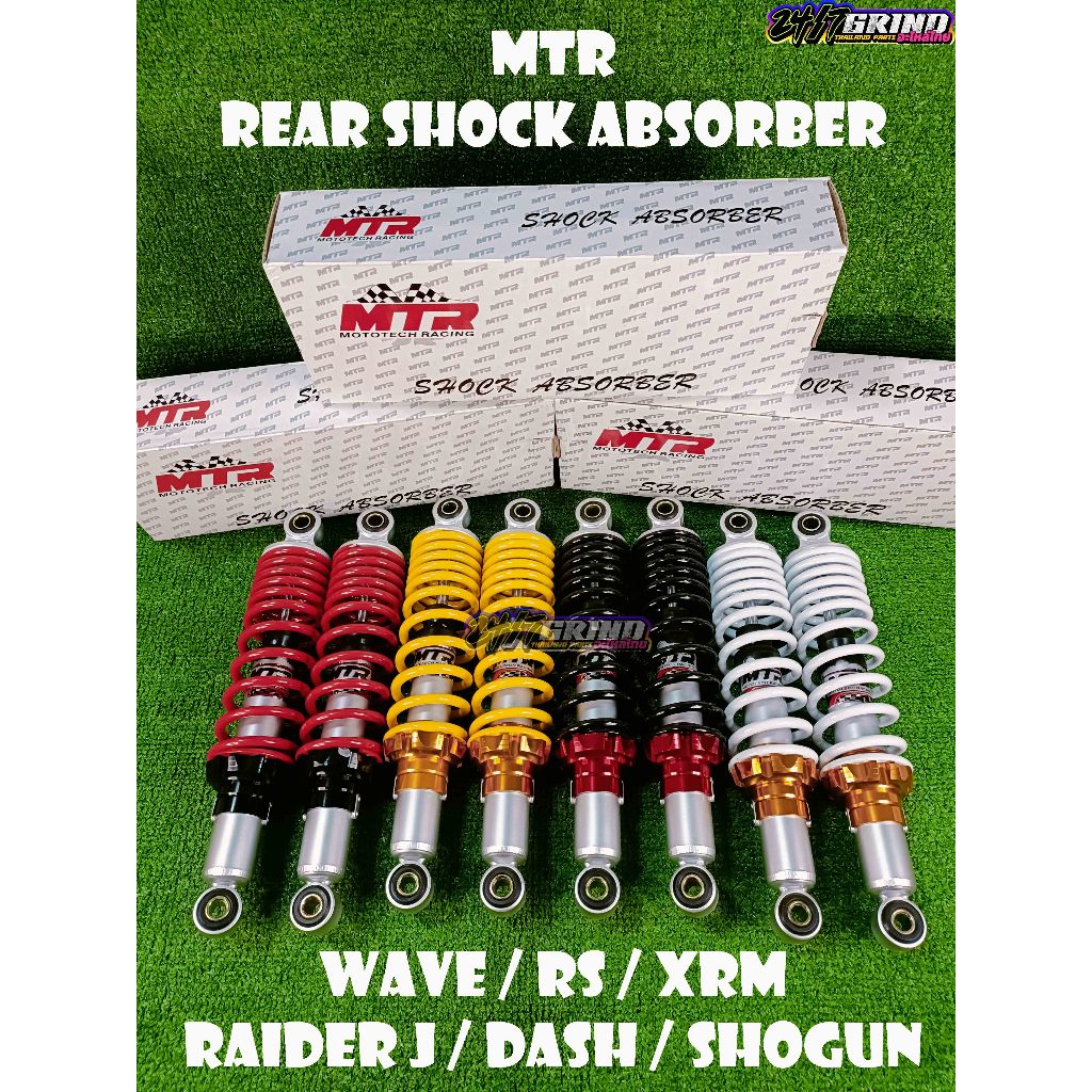 MTR REAR SHOCK ABSORBER SILVER SERIES HONDA WAVE / XRM / RS / DASH ...