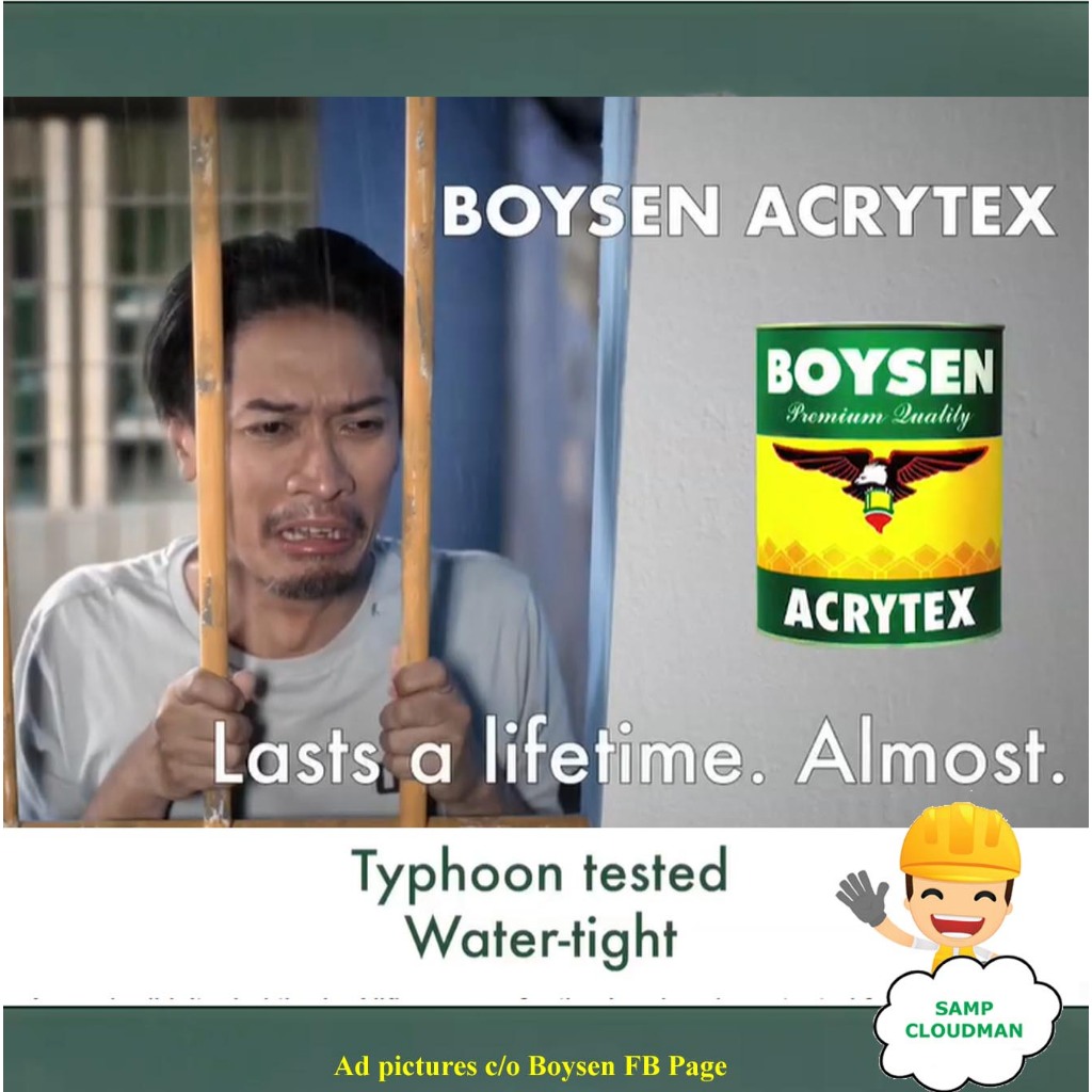 Boysen Acrytex Paints Acrylic Solvent Based Coating Water tight Repels ...