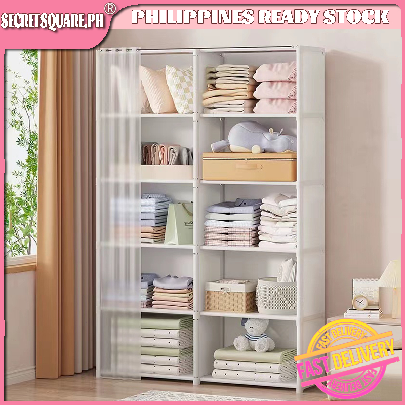COD Dustproof Cloth Cabinet Nonwoven Rack Wardrobe Simple Assembly ...