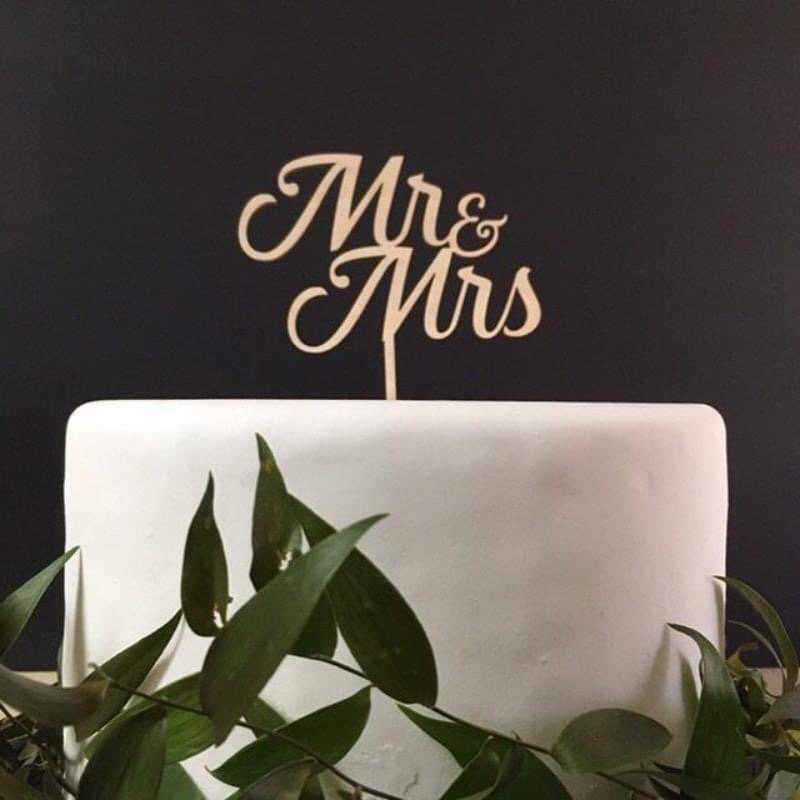 1 pc mr and mes topper wooden topper | Shopee Philippines