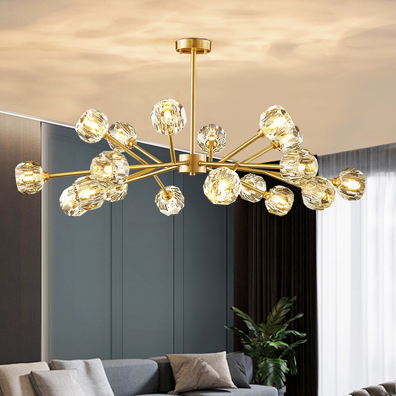 Tricolor Modern Ceiling Light Chandelier Crystal Drop Light Hanging ...
