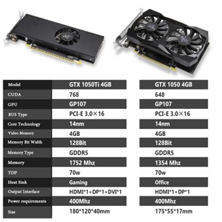 AISURIX GTX 1050Ti 4G Graphics Card SFF GDDR5 GPU Radeon Gtx1050 4G ...