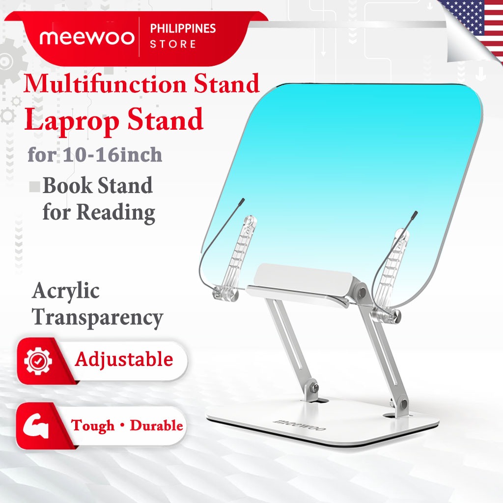 Meewoo Transparent Book Stand for Reading Laptop Stand Acrylic Tablet ...