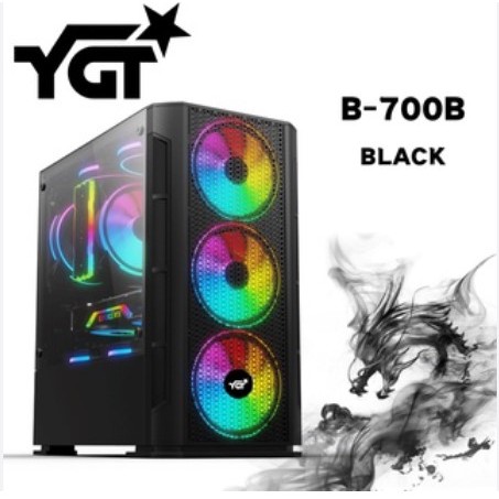 YGT B700 Gaming Case Black Brandnew Gaming Computer Casing | Shopee ...