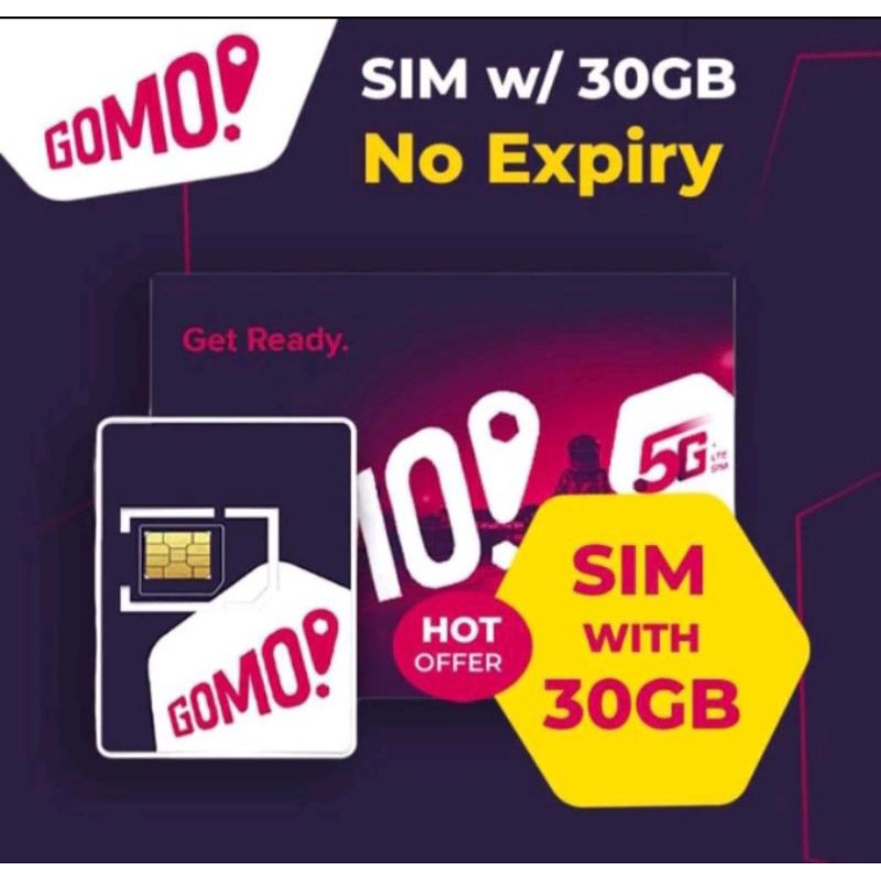 Gomo Sim With 30 Gb No Expiry | Shopee Philippines