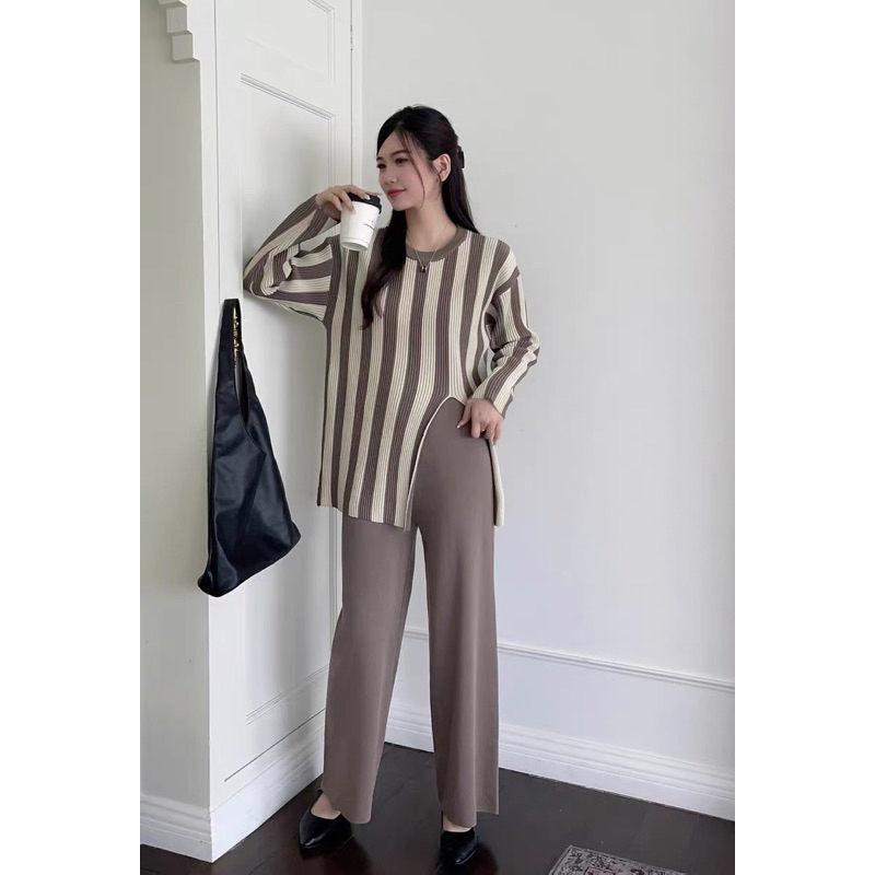 Only.Fashion Korean Knitted Terno Pants #6610 | Shopee Philippines