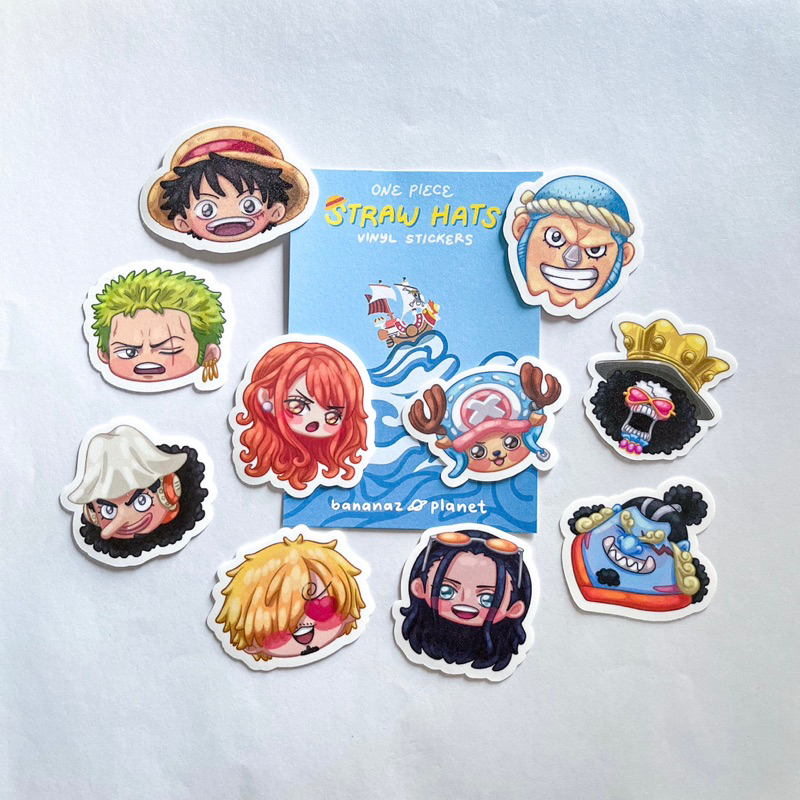 Straw Hat Pirates | One Piece Cute Chibi Stickers | Vinyl Matte ...