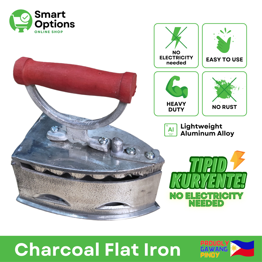 Charcoal Flat Iron (Plantsa de Uling) | No Electricity, Heavy duty, No ...