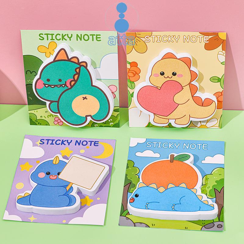 30Sheets Cartoon Dinosaur Sticky Notes Student Memo Pads School Office ...