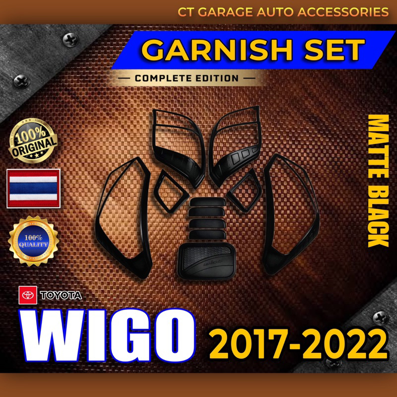 TOYOTA WIGO 2017-2022 GARNISH SET (wigo accessories/basic upgrades ...