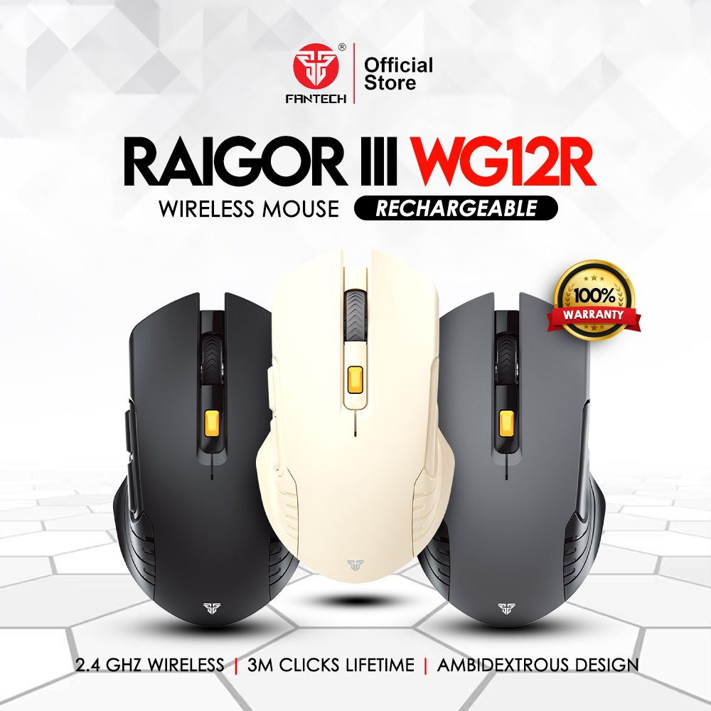 Fantech Raigor III WG12R Rechargeable 2.4 GHZ Wireless Mouse ...