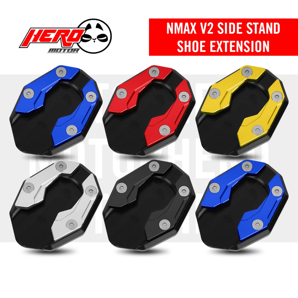 Nmax 2020 (V2)CNC Modified Side Stand Shoes Flat Foot Extension ...