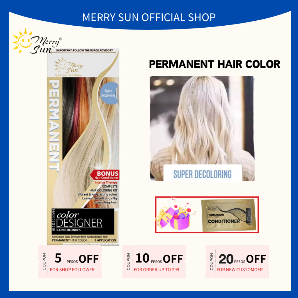 Merry Sun Permanent Hair Color (Super Decoloring Bleach) | Shopee ...