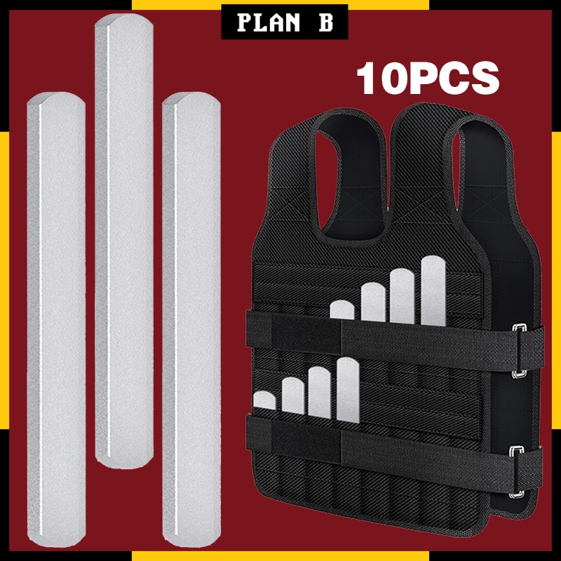 10pcs/set 200g Counter Weight Steel Plates Weighted Training Leg Vest ...