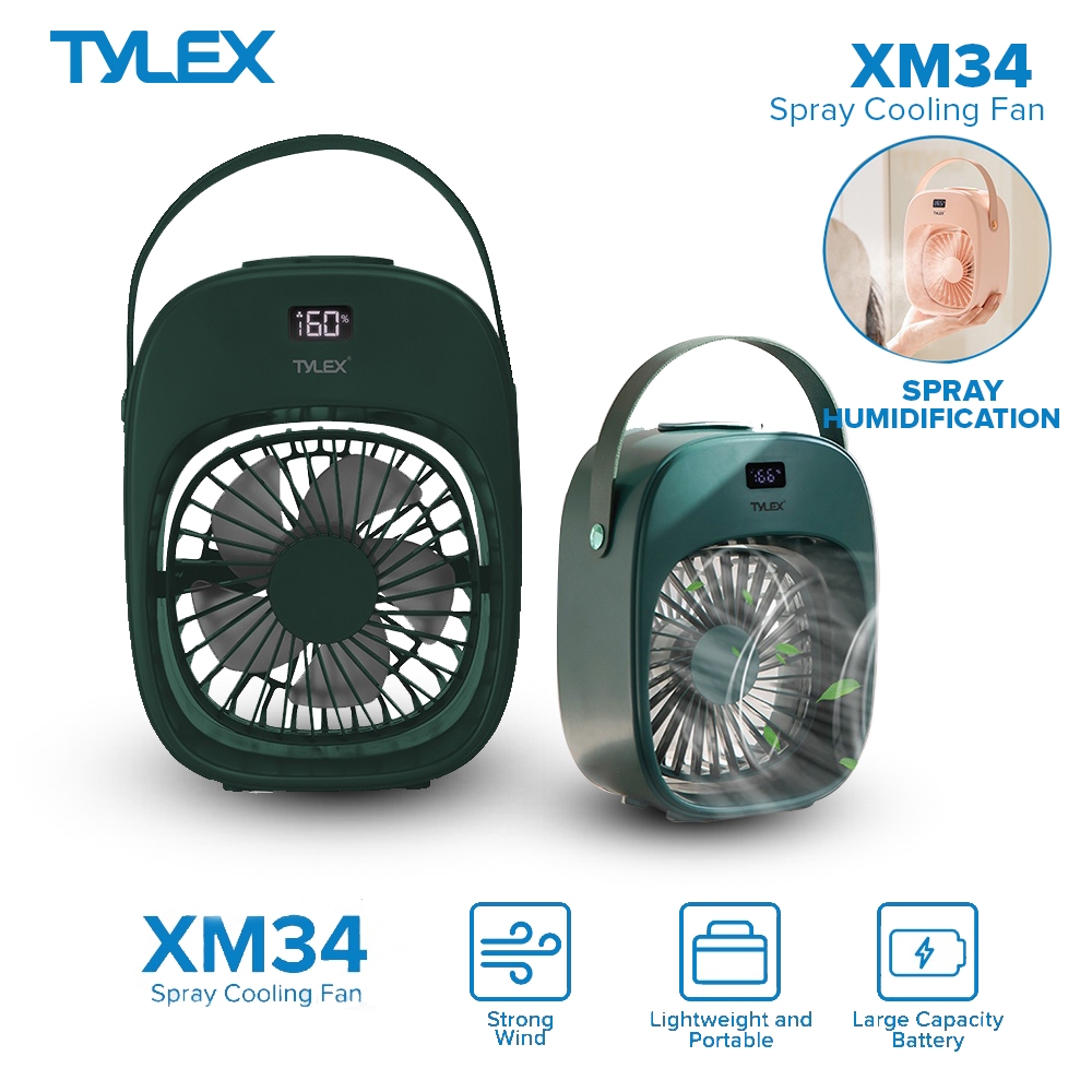 Tylex XM34 Mini Desktop Air Cooling Fan 200mL Water Tank Low Noise ...