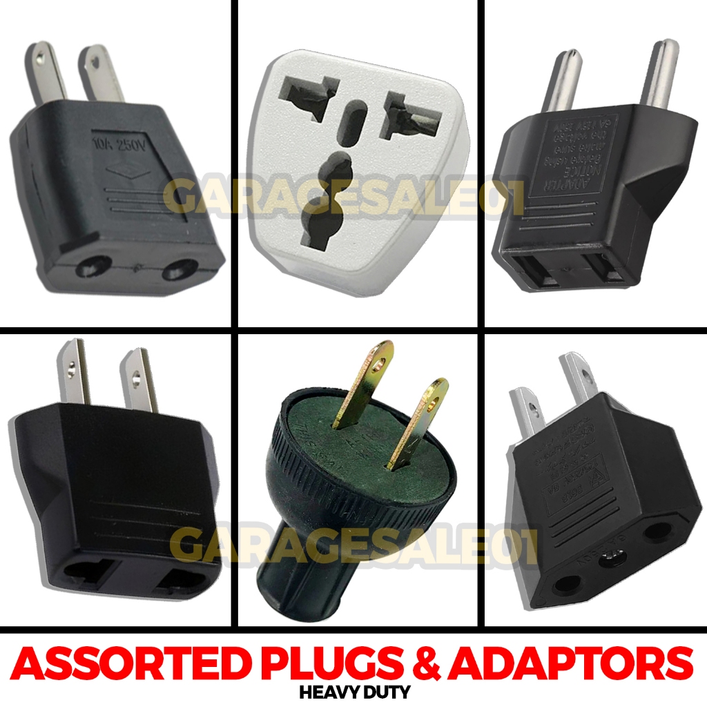 Assorted Plugs & Adaptor (REGULAR/MULTICOLOR/UNIVERSAL/ROUND TO FLAT ...