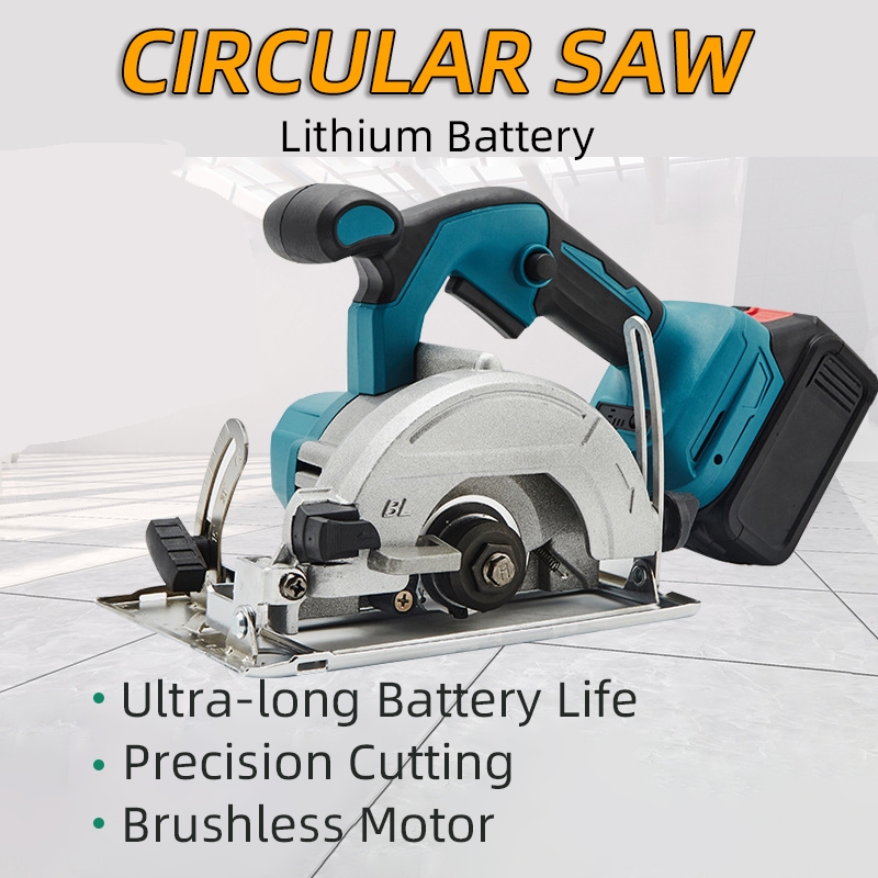 Cordless Electric Circular Saw Portable Wood Cutter Stone Tiles Marble ...
