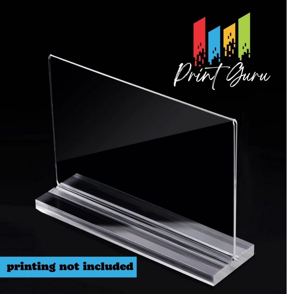 A4 Size Acrylic Desktop Table Top Sign Holder Stand for Menu, Flyers ...