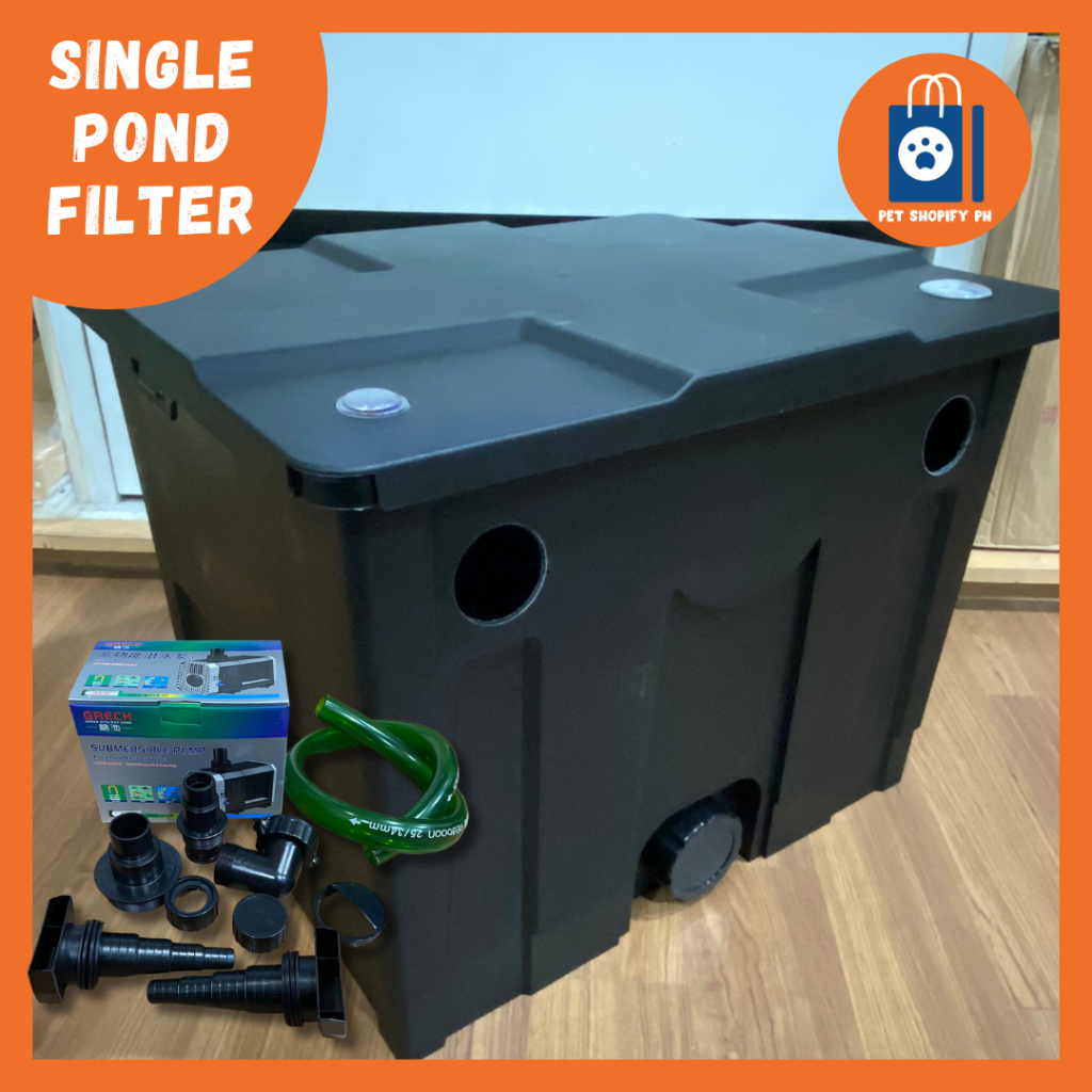 Pond Bio Filter Set With Pump and Filter Media 54x40x40 (WITH UV LIGHT ...