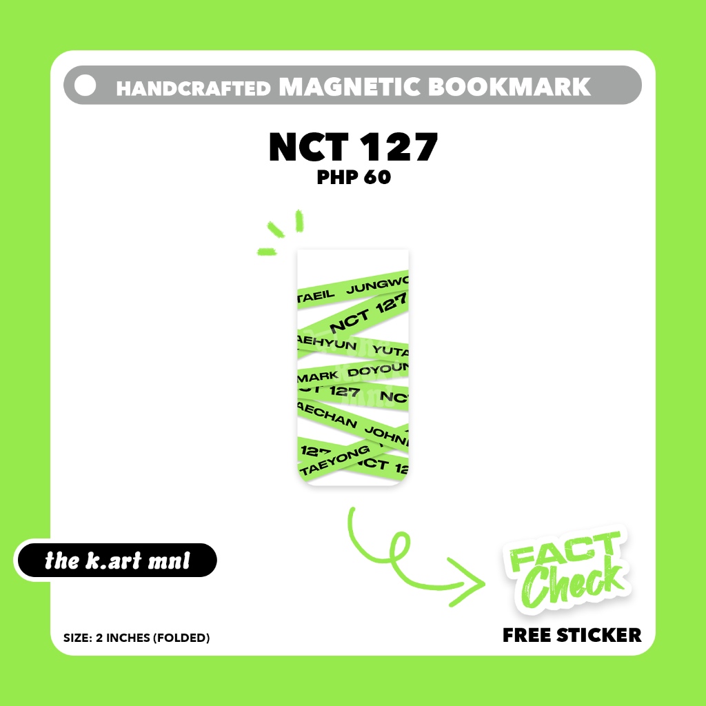 NCT 127 FACT CHECK Ver. - HANDCRAFTED MAGNETIC BOOKMARK | Shopee ...