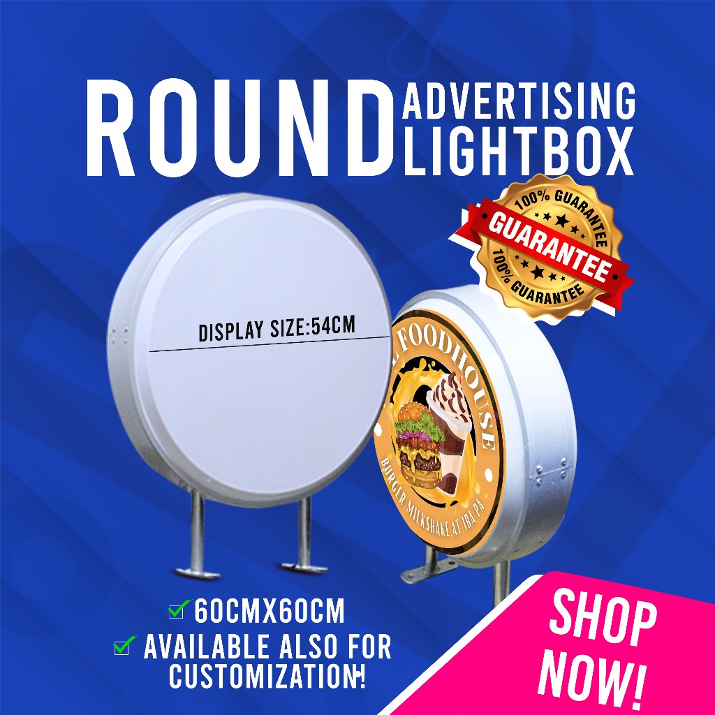 ADS Adverting Round Outdoor LED Lightbox Sign Doubled Sided Circular ...