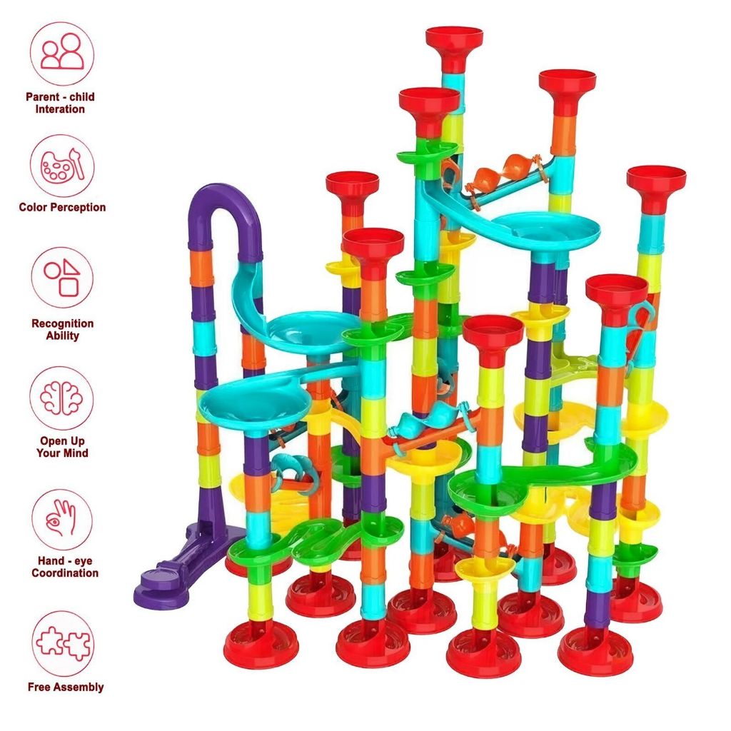 Twinkleph Marble Run Race Set Creative Building Blocks Space Rail Track ...