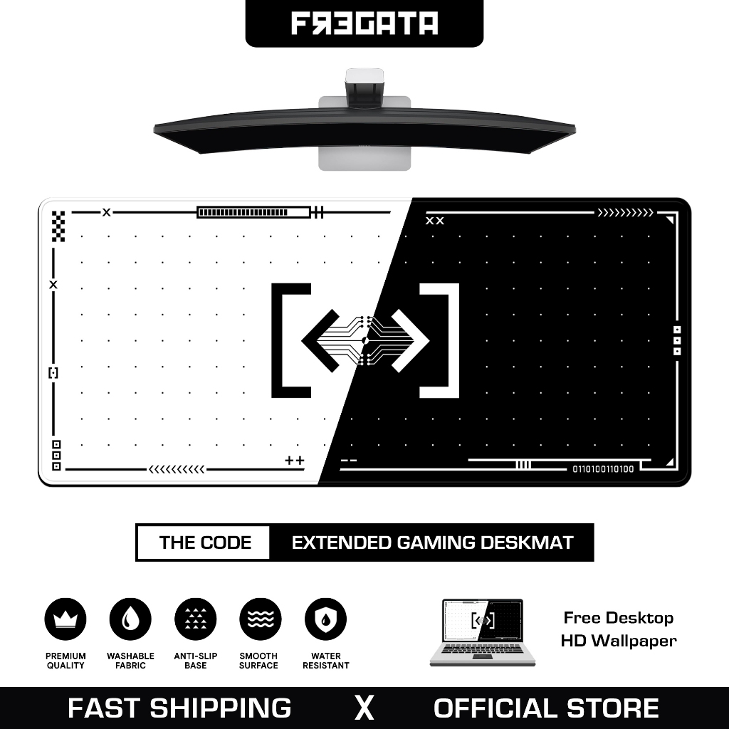 Fregata Deskmat | The Code | Extended Large Gaming Mouse Pad | 4MM ...