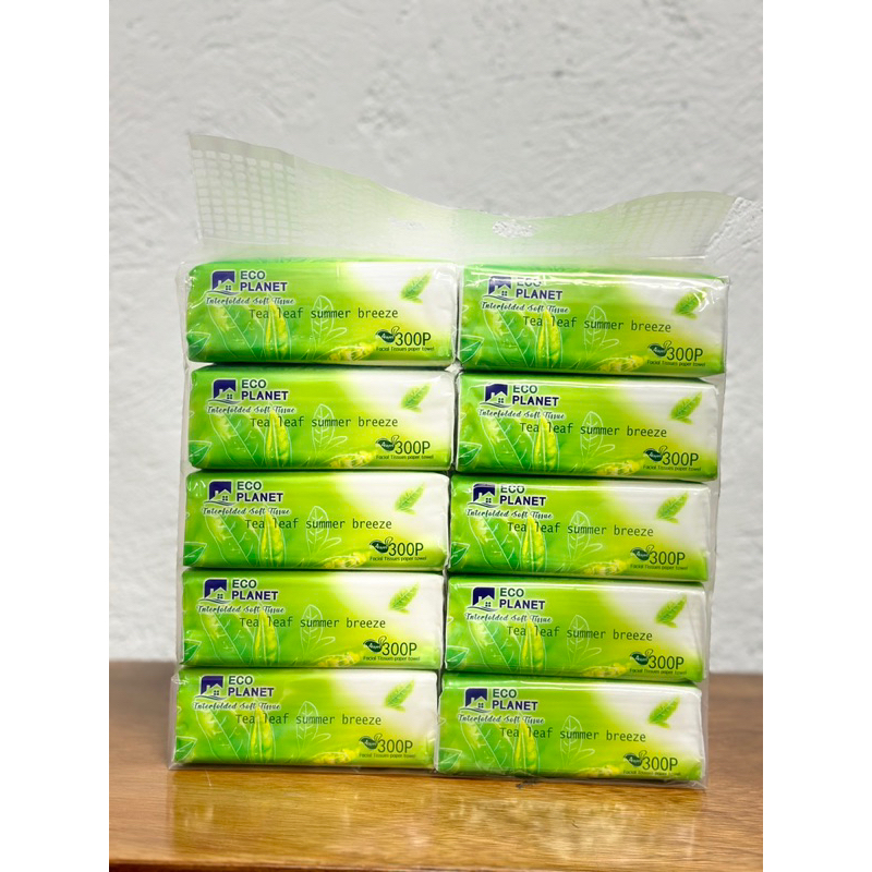 10pack GreenTea Tissue 0.85kg 4ply(480 sheets x 8 Packs) Organic green ...
