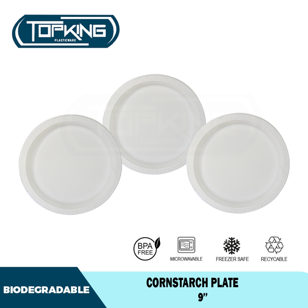 Skz Biodegradable Corn Starch Plate 9 & 7 inches | Shopee Philippines