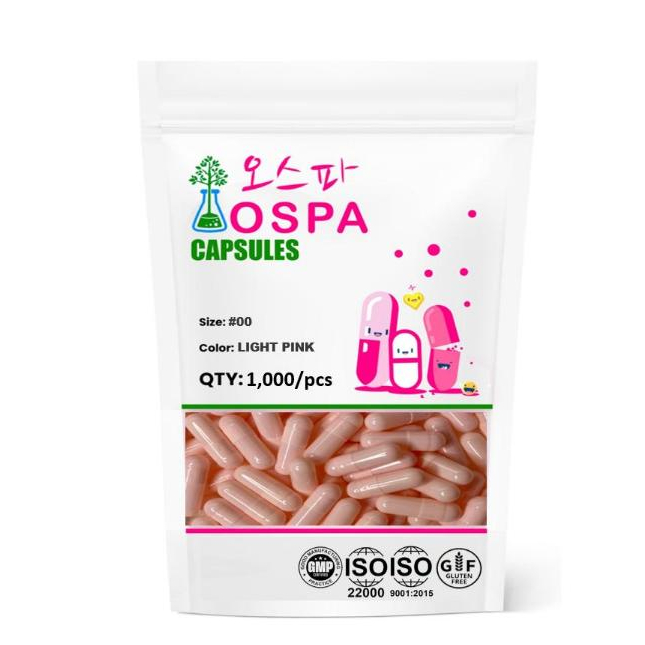 1000pcs Size 00 Light Pink/Light Pink Empty Gelatin Capsule | Shopee ...