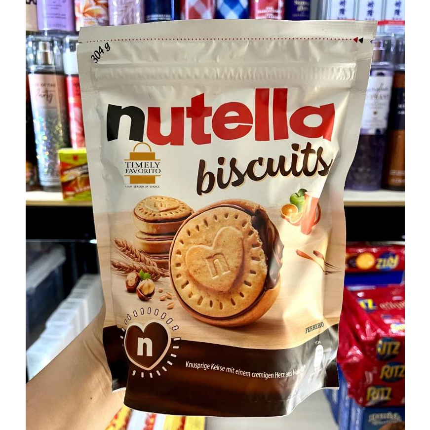 Nutella Biscuits Cookies filled with Nutella Hazelnut Spread 304g ...
