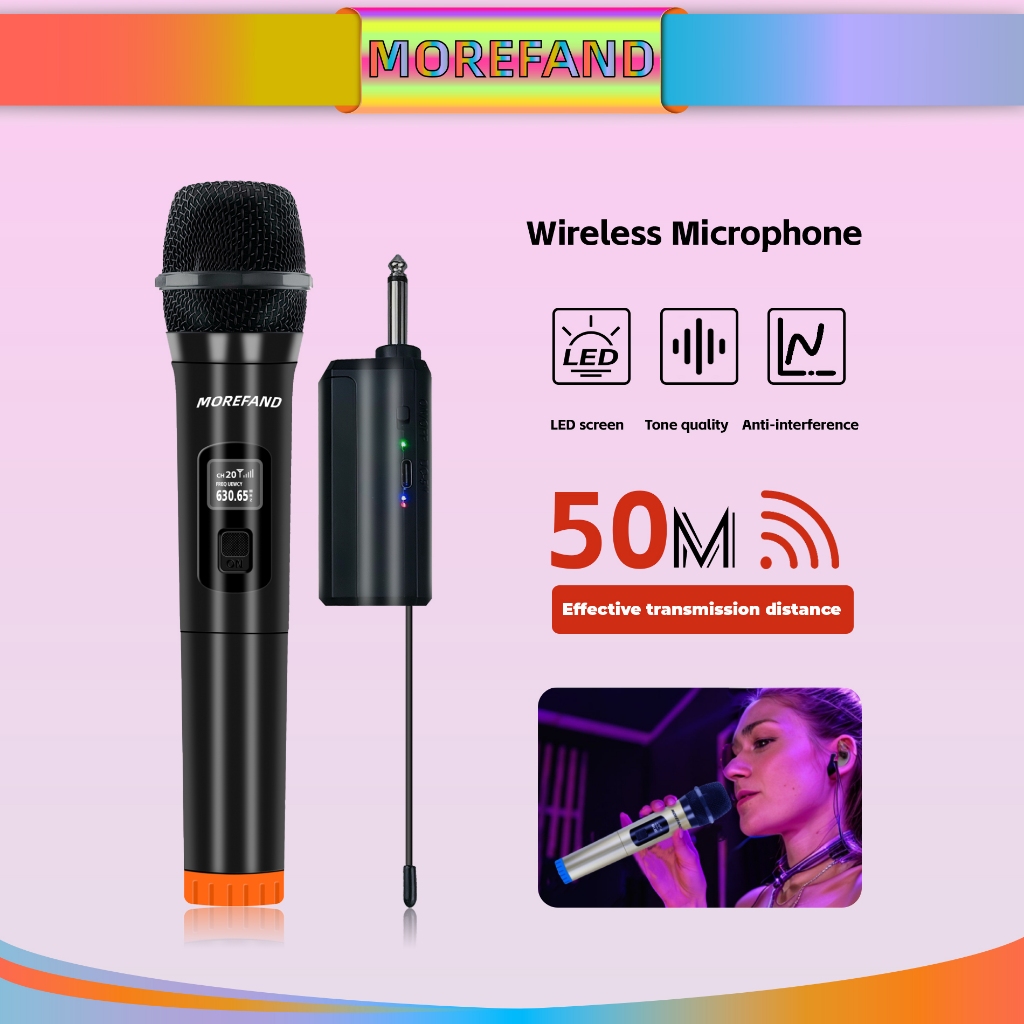 Universal Wireless Dual Microphone Wireless Microphone rechargeable ...