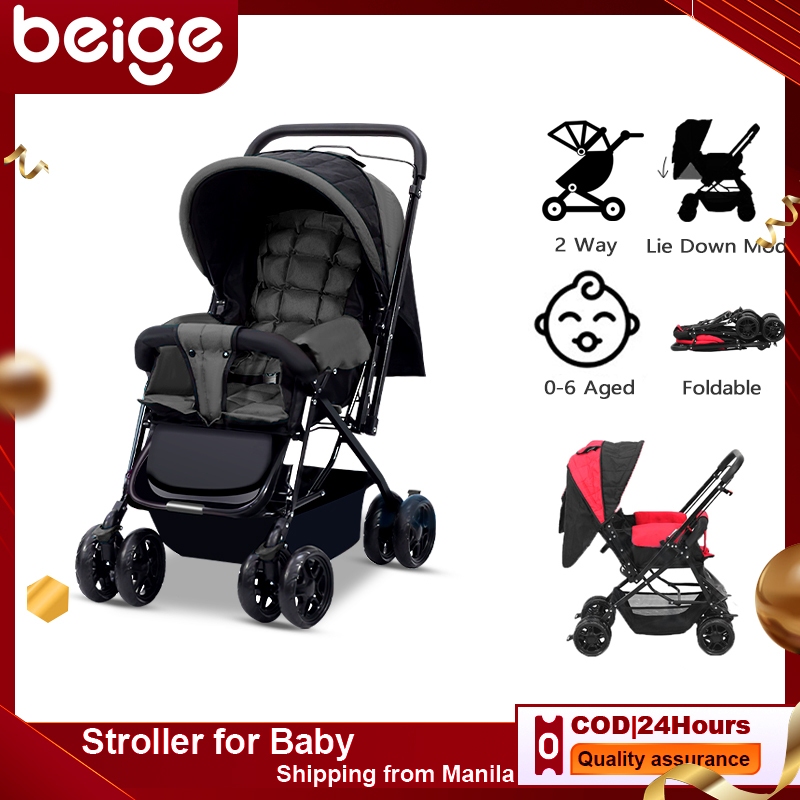 Stroller for Baby Two-Way Reversible Handle Foldable Stroller for ...
