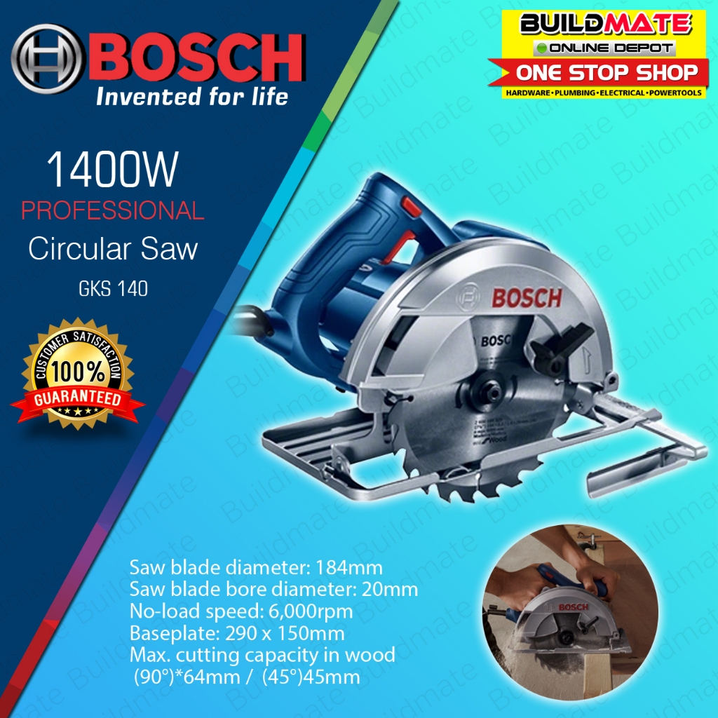 BUILDMATE Bosch Handheld Circular Saw 1300W / 1400W Wood Cutter ...