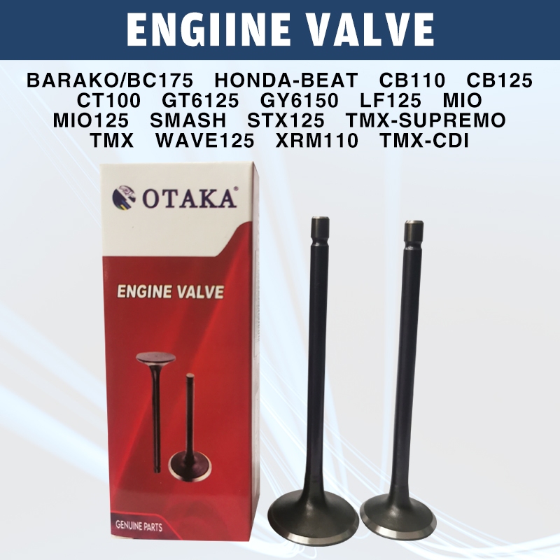 (OTAKA) Motorcycle ENGINE VALVE SET(Intake & Exhaust Valve) | Shopee ...