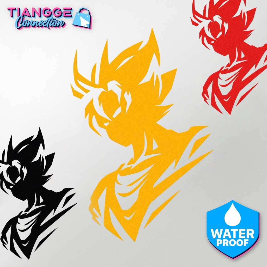 Goku STICKER (WATERPROOF) Super Saiyan Dragonball Z anime decal tumbler ...