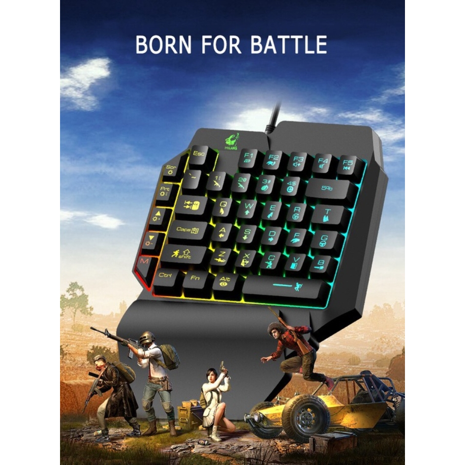 【CYT】G92/K15 One-Handed Membrane Keyboard Wired Gaming Keypad With Led ...